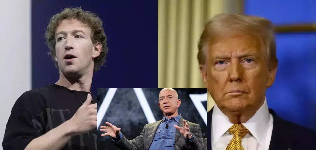 Meta's Mark Zuckerberg and Amazon, led by Jeff Bezos, each donated $1 ...